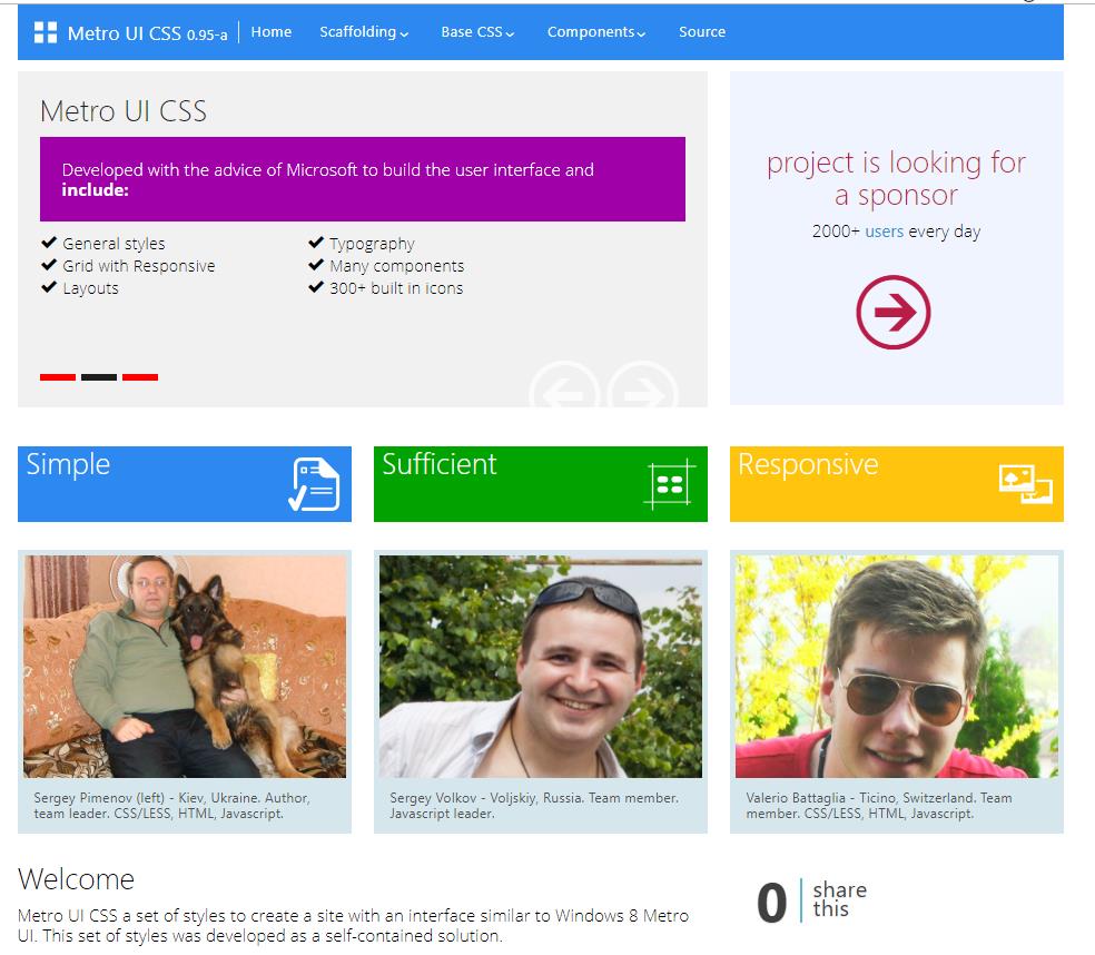 Metro 4 — путь длинною в 6 лет. Краткая история Metro UI CSS