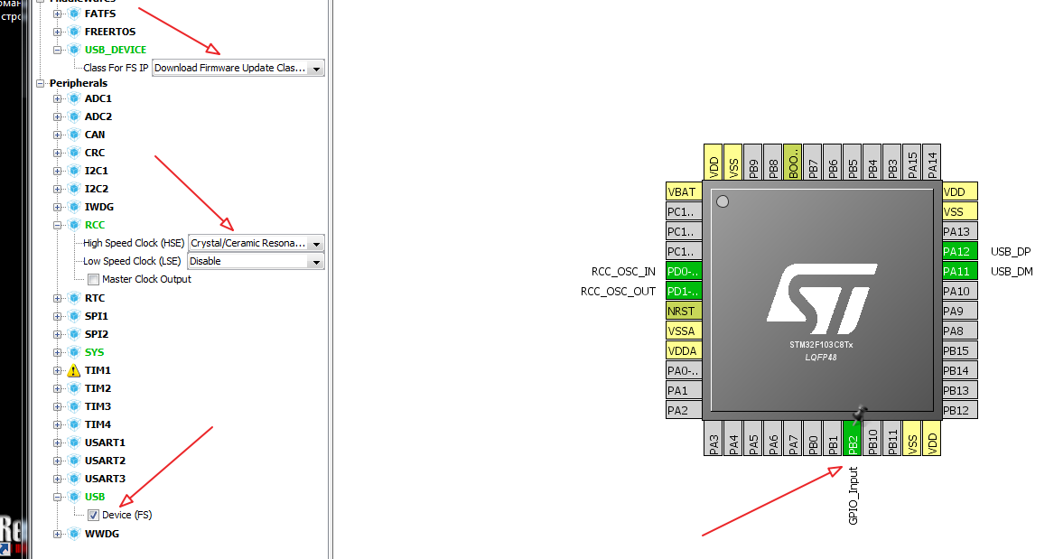 STM32 bootloader DFU mode с использованием CubeMX. Инструкция пошаговая, step by step