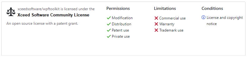 «Extended WPF Toolkit™» от XCeed поменял лицензию