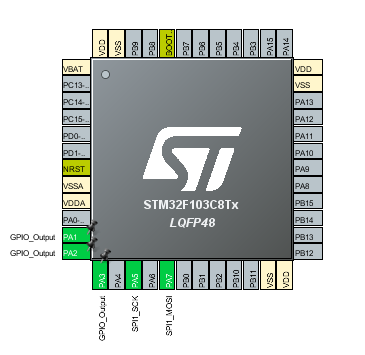 Подключение OLED дисплея ssd1306 к STM32 (SPI+DMA)