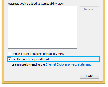 IE11: Compatibility List vs. X-UA-Compatible
